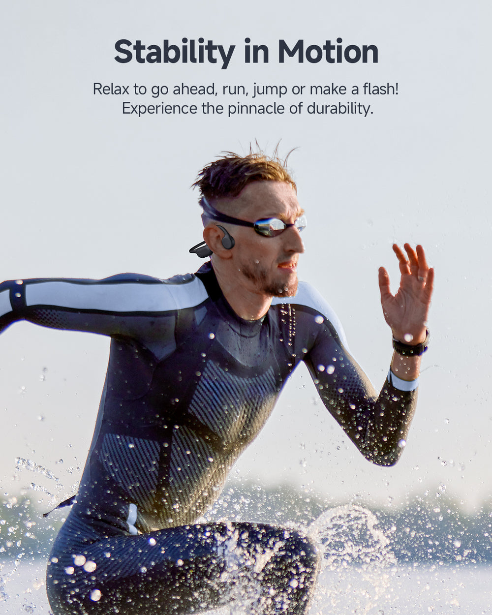 PSIER Bone Conduction Headphones IPX8 Waterproof Swimming Headphones O